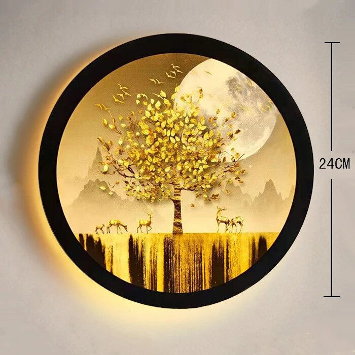 Настенные светильники khelse, круглые, акриловые, индустриальный стиль H