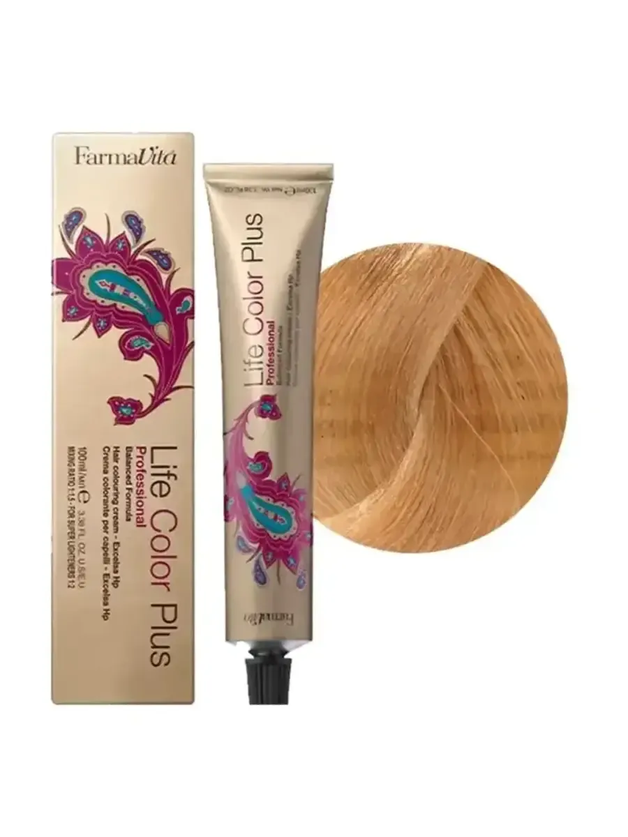 Краска для волос Farmavita Life Color Plus Prof, Перманентный краситель с низким содержанием аммиака, 9.33