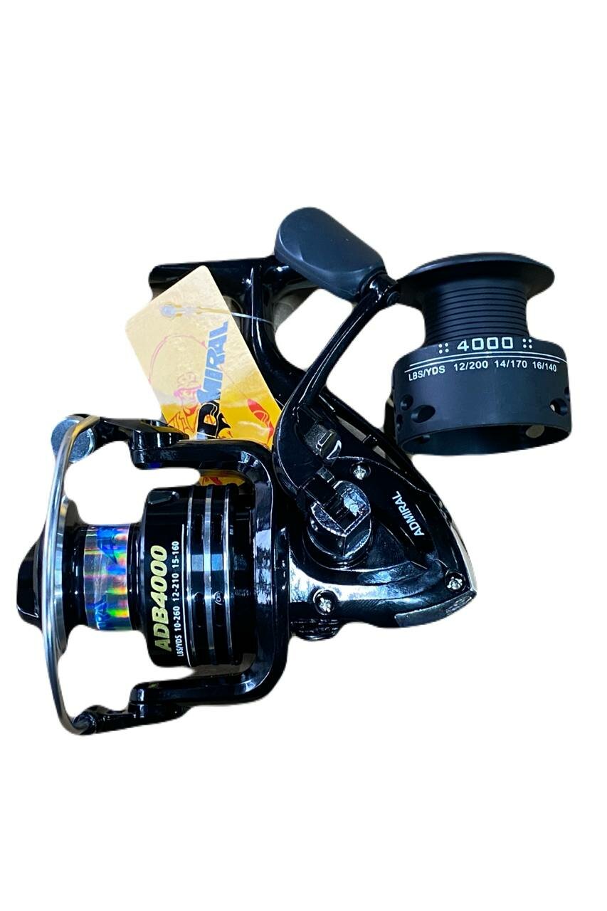 Катушка ADB4000-ADMIRAL для рыбалки с запасной шпулей на спиннинг