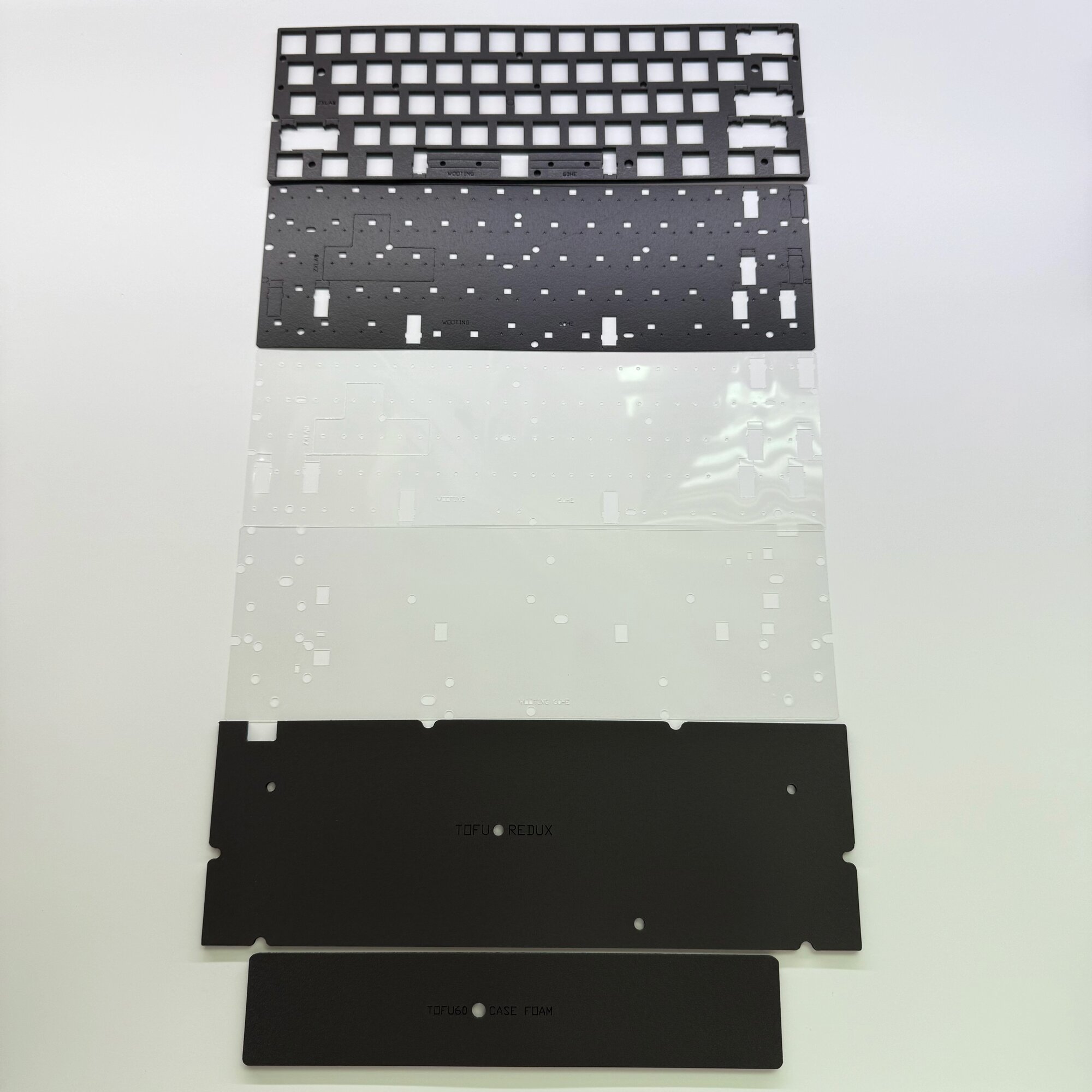 Модифицированный корпус Wooting60HE для клавиатуры TOFU60 с магнитными переключателями, специальная звукопоглощающая
