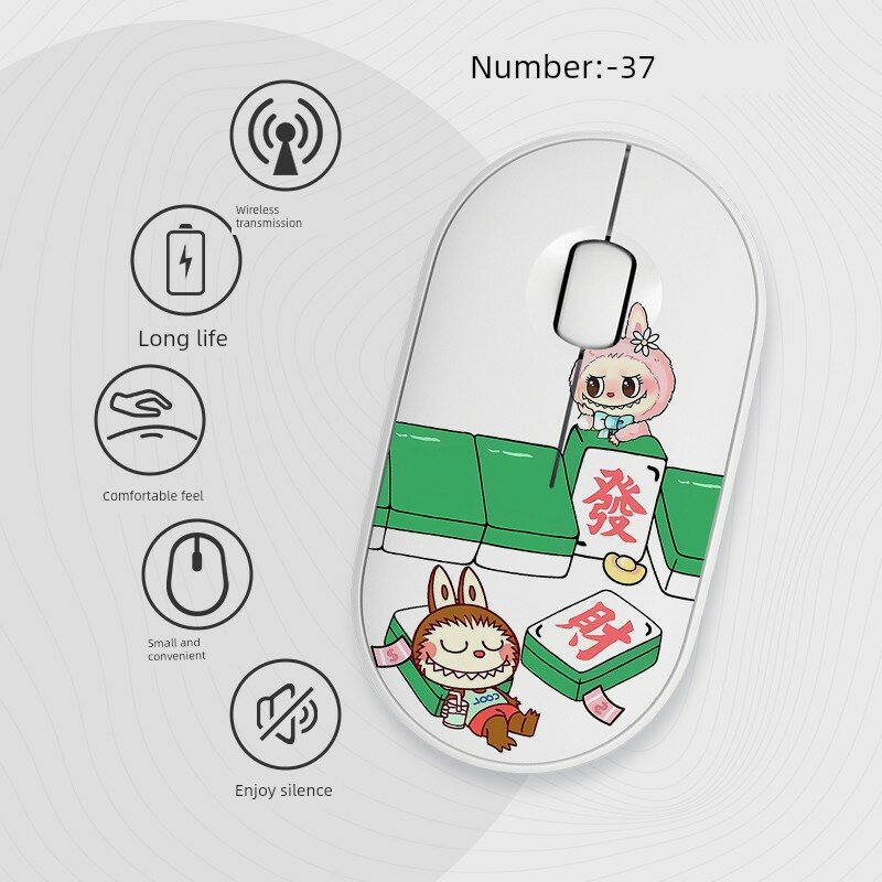 Беспроводная мышь Labubu для ноутбуков, Bluetooth, бесшумная, для офиса, подходит для Apple Mac Pro, iPad, Huawei, Shu