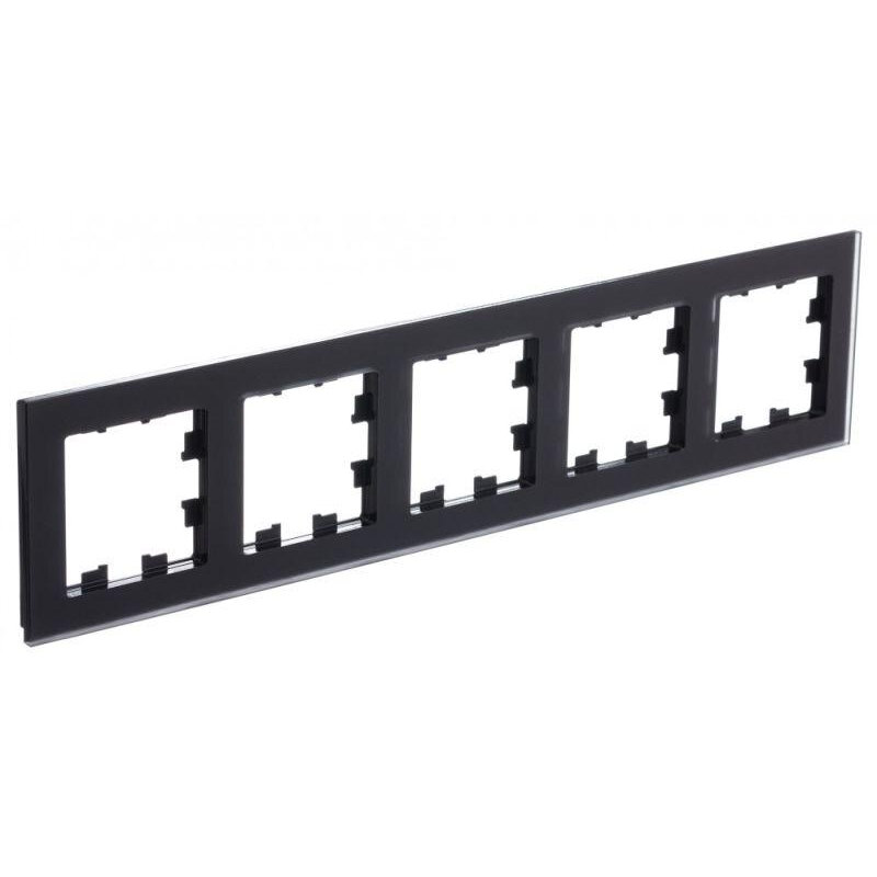 Рамка 5-м AtlasDesign Nature матов. органич. стекло черн. SE, SCHNEIDER ELECTRIC ATN331005 (1 шт.)