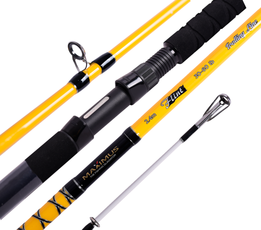 Удилище троллинговое Maximus Flint 802M 240 см тест по леске 15-40 lb / 0.18-0.32 мм / 6.8-18 кг