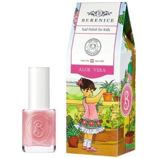 Детский лак для ногтей Berenice Aloe vera на водной основе тон 01