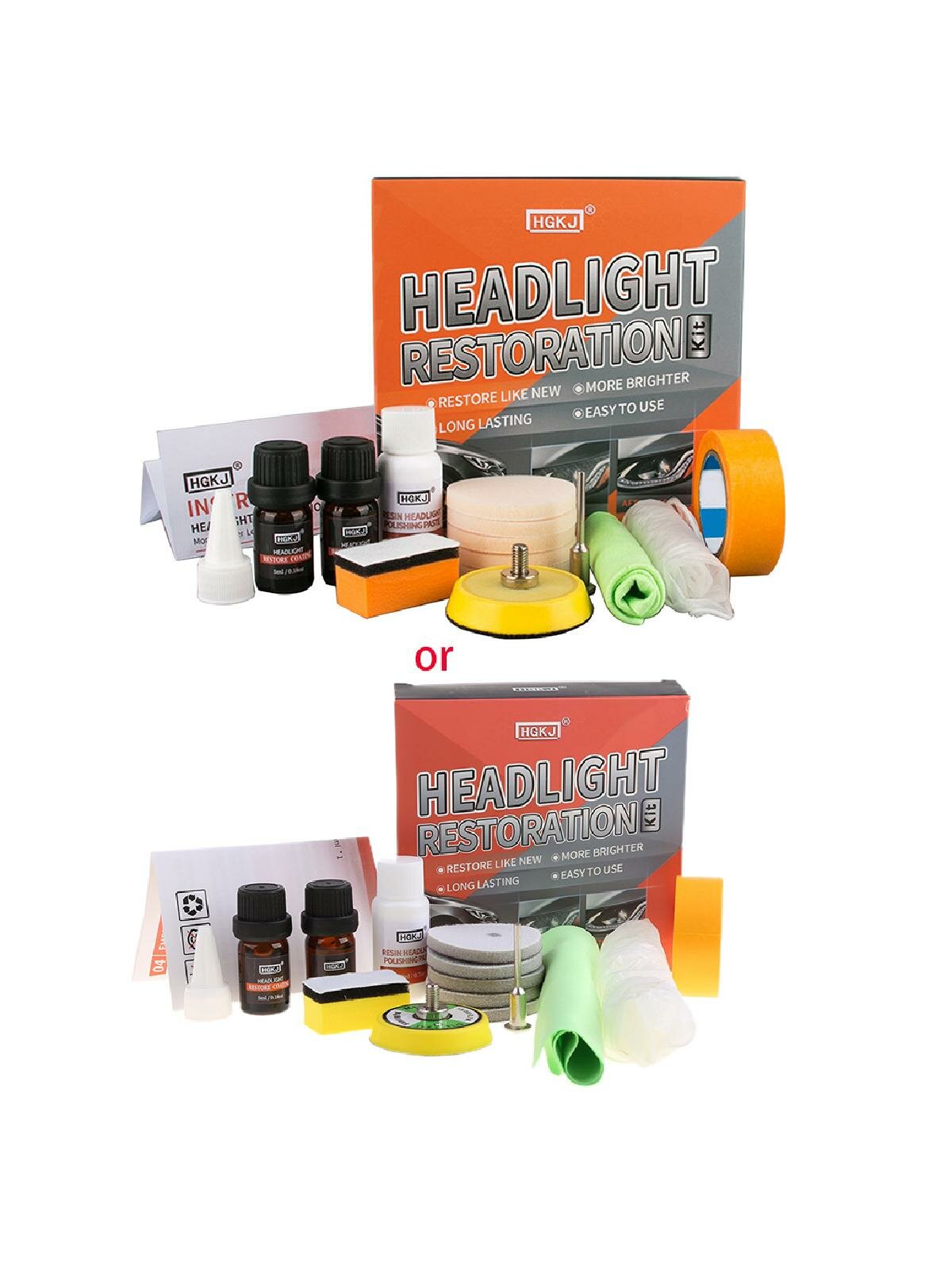 Набор для восстановления линз автомобильных фар для восстановления полировки