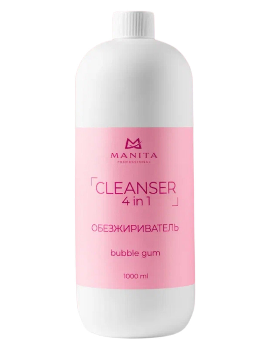 Manita Professional Обезжириватель для ногтей универсальный 4 в 1 / Bubble Gum, 1000 мл