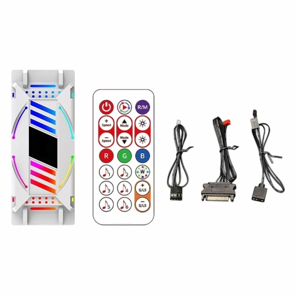 5V3-контактный контроллер вентилятора ARGB вентилятор корпуса-белый-Музыкальный