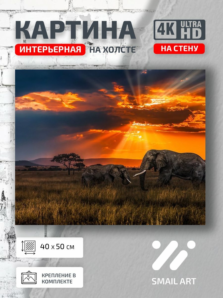 Картина на холсте интерьерная 40 на 50 на стену Тучи Landscape для спальни пейзаж интерьер