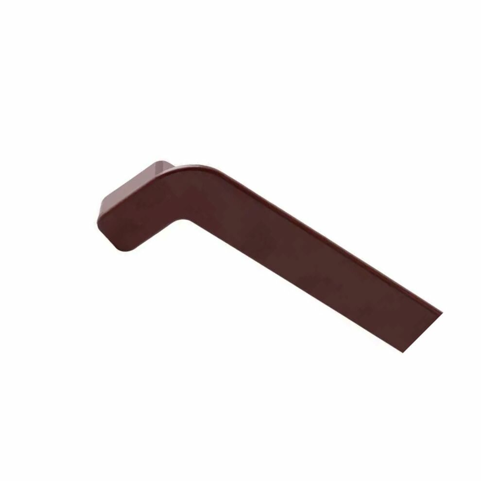 Накладка к отливу НСЛ BAUSET MDN торцевая 2-х сторонняя 25/380 мм коричневая 1 шт