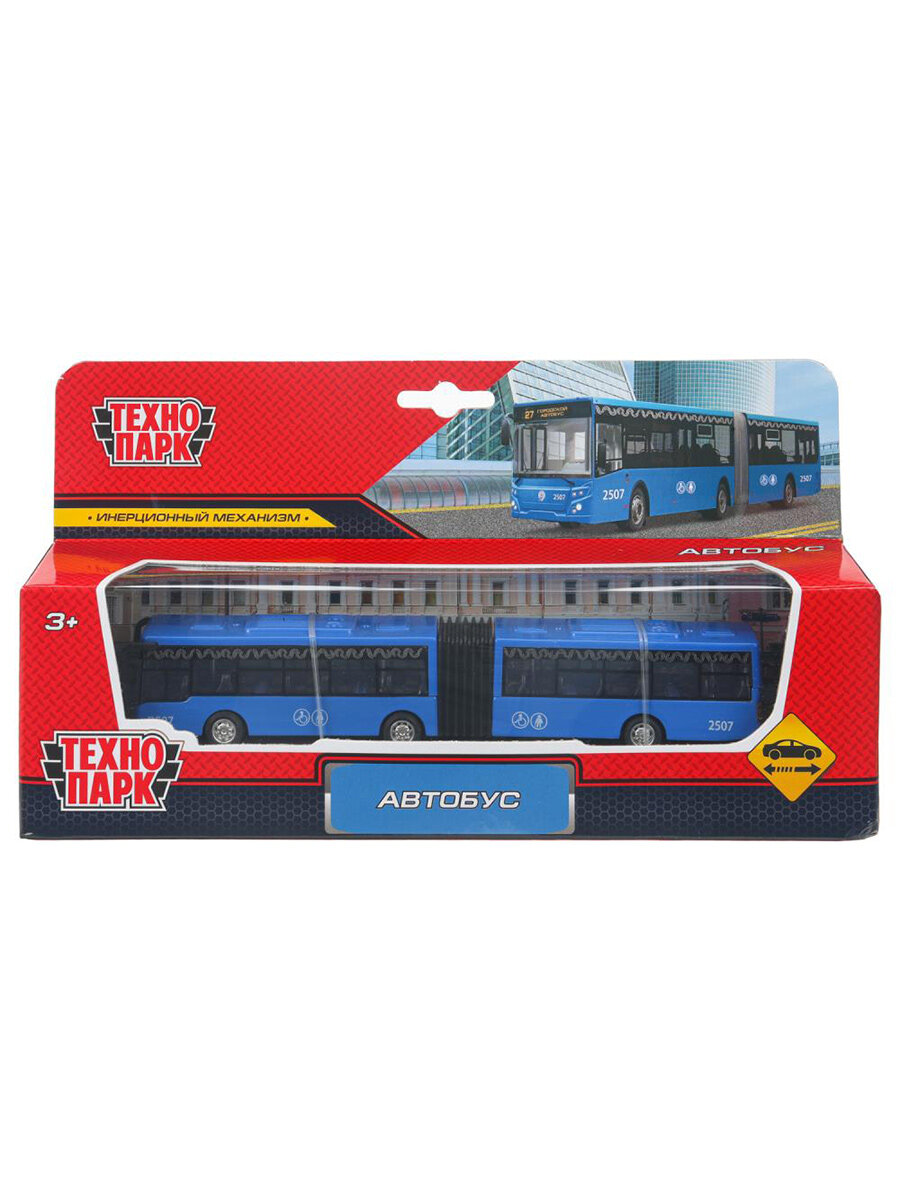 Технопарк Автобус 18 см синий металл 1428860-R3 с 3 лет