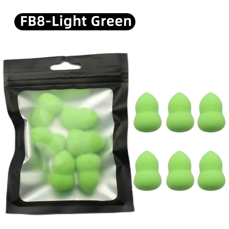 Мини-спонжи для макияжа, Light Green FB8, 6 шт.
