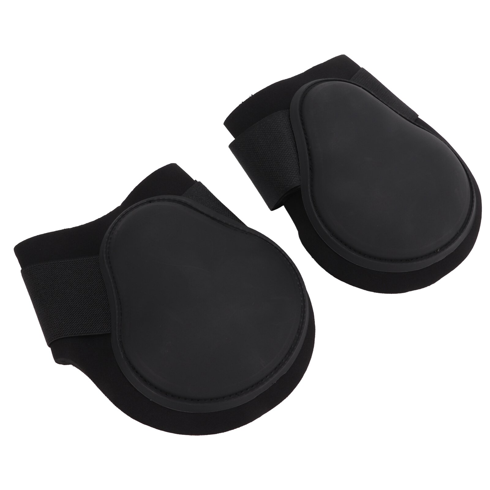 Пара поддерживающих сапог для лошадей с неопреновой оболочкой для задних ног для высокоскоростных спортивных нагрузок, черные