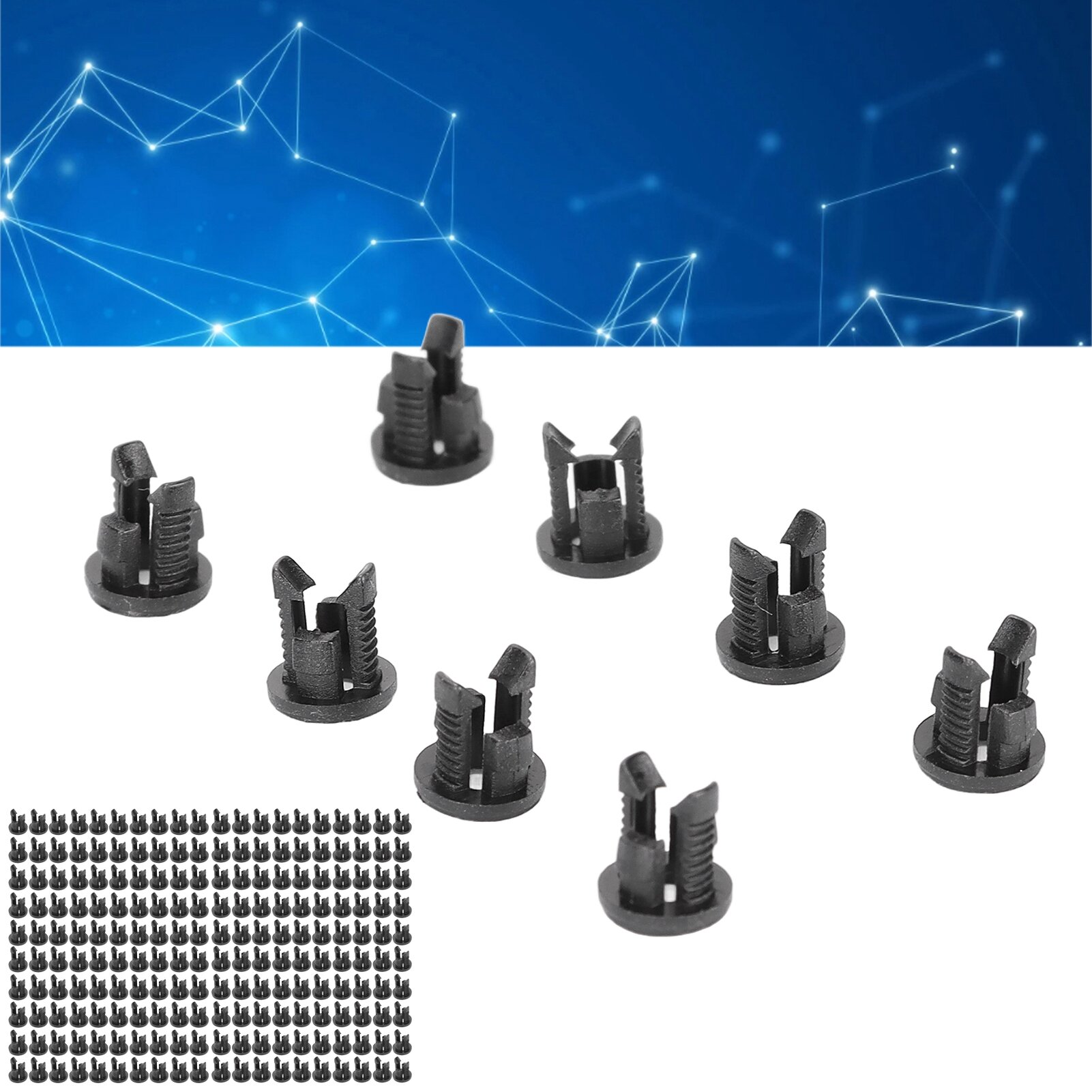 200 шт. Держатель светодиода 3 мм Держатель светодиодной лампы Nylon66 Черная рамка Крепление для светодиода Зажим для светодиода