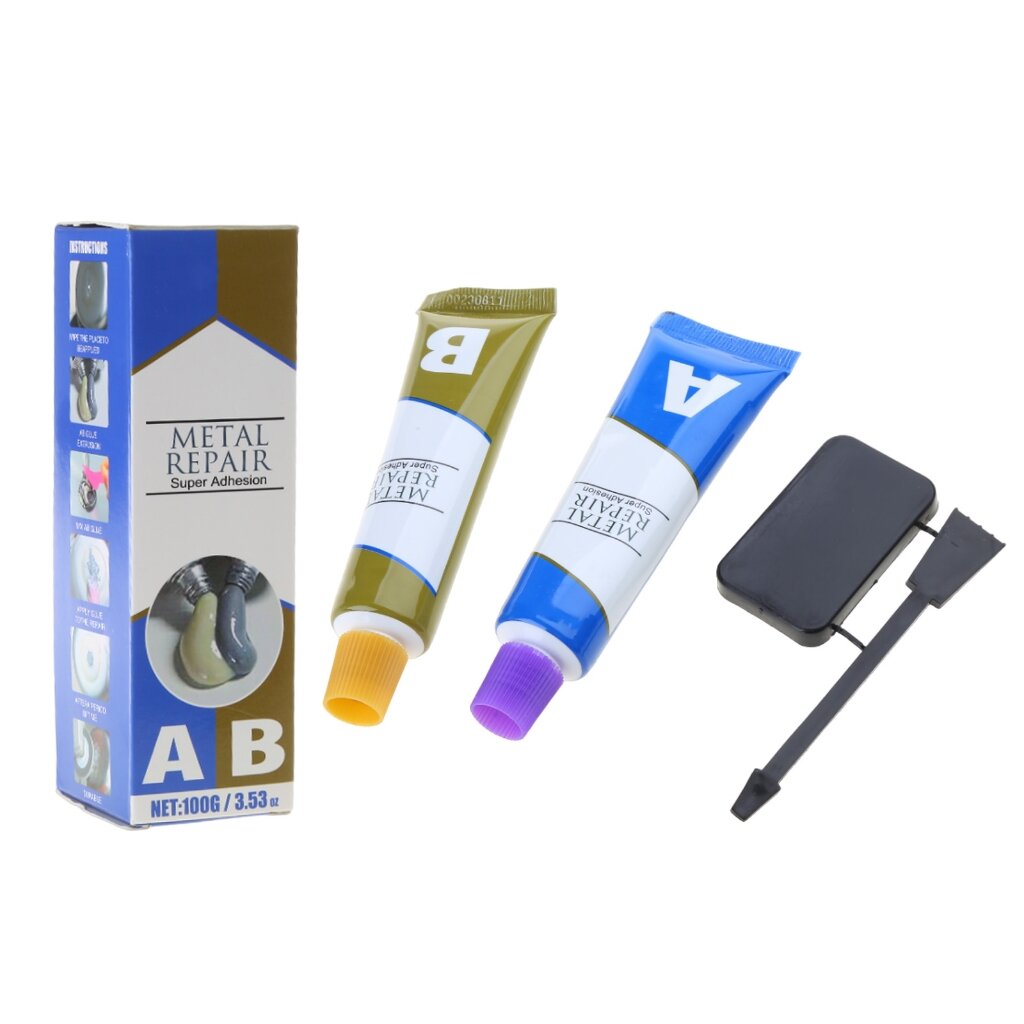 Паста для литья металла Набор Клеев Паста для ремонта металла для холодной сварки Высоковязкая Термостойкая Шлифуемая Окрашиваемая