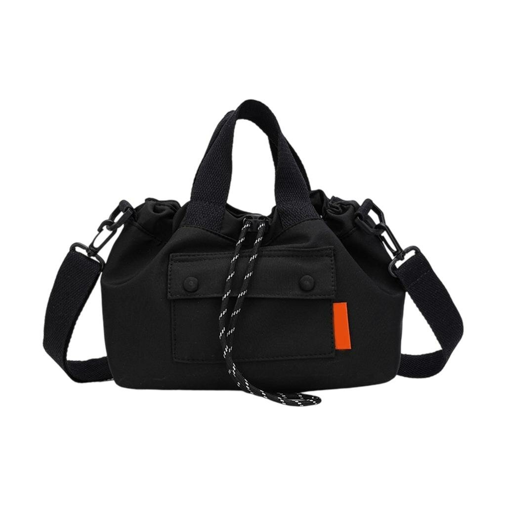 Маленькая дорожная сумка-мессенджер контрастного цвета, легкая сумочка для путешествий-черный