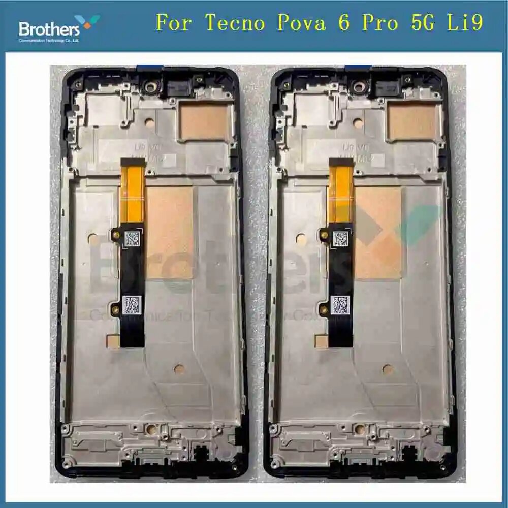 6,78 "оригинальный AMOLED ЖК-дисплей с сенсорным дигитайзером для Infinix Tecno Pova 6 Pro 5G Li9, ЖК-экран с рамкой With Frame