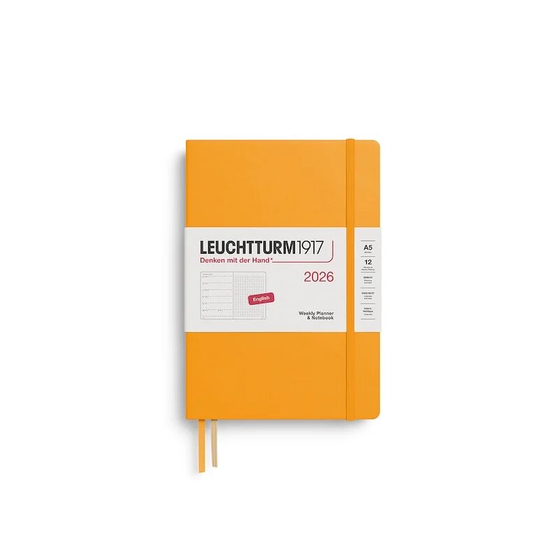 Leuchtturm1917 2026 еженедельный блокнот Sunshine Orange A5 N