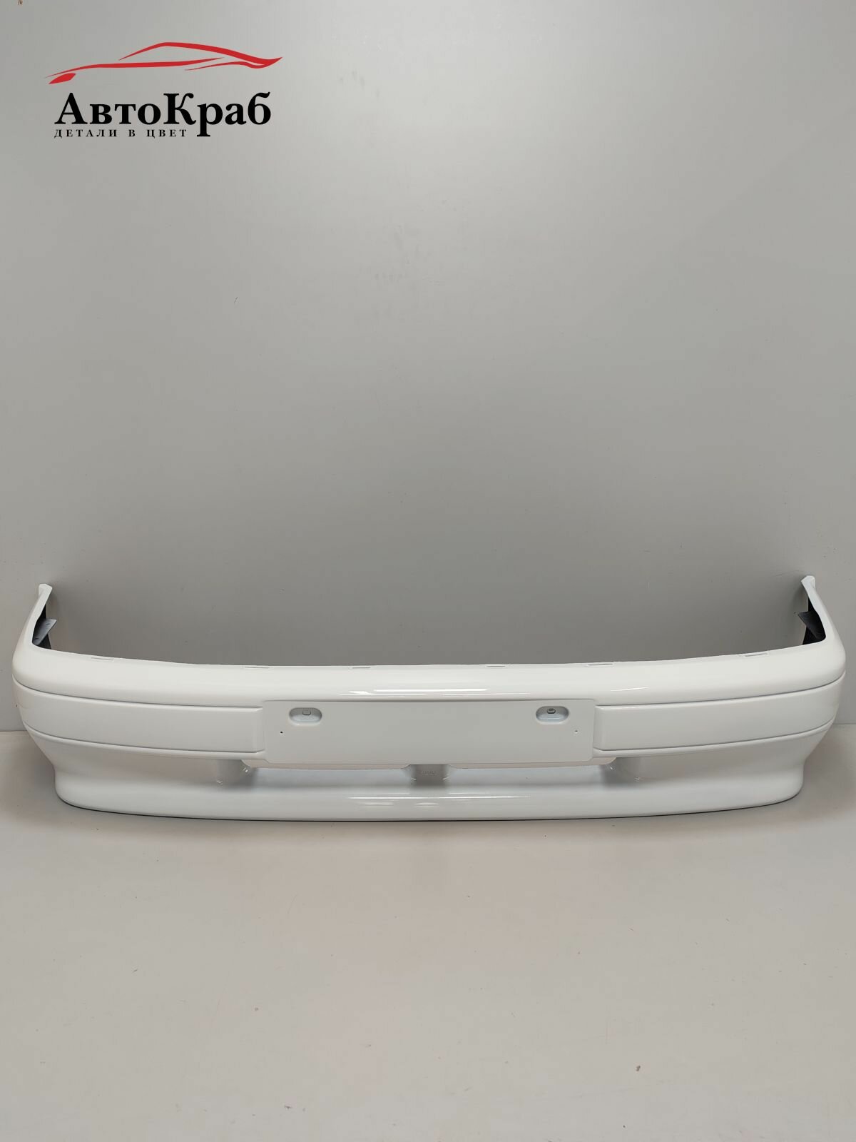 Бампер передний без отверстий под ПТФ в цвет для ВАЗ 2113 2114 2115 240 - белое облако