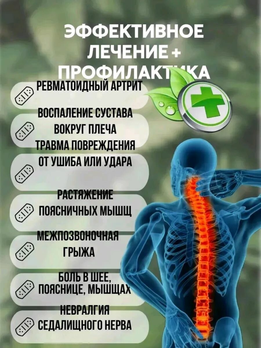 Мазь обезболивающая для мышц и суставов быстрое облегчение боли, натуральный состав, без гормонов, 20 мл