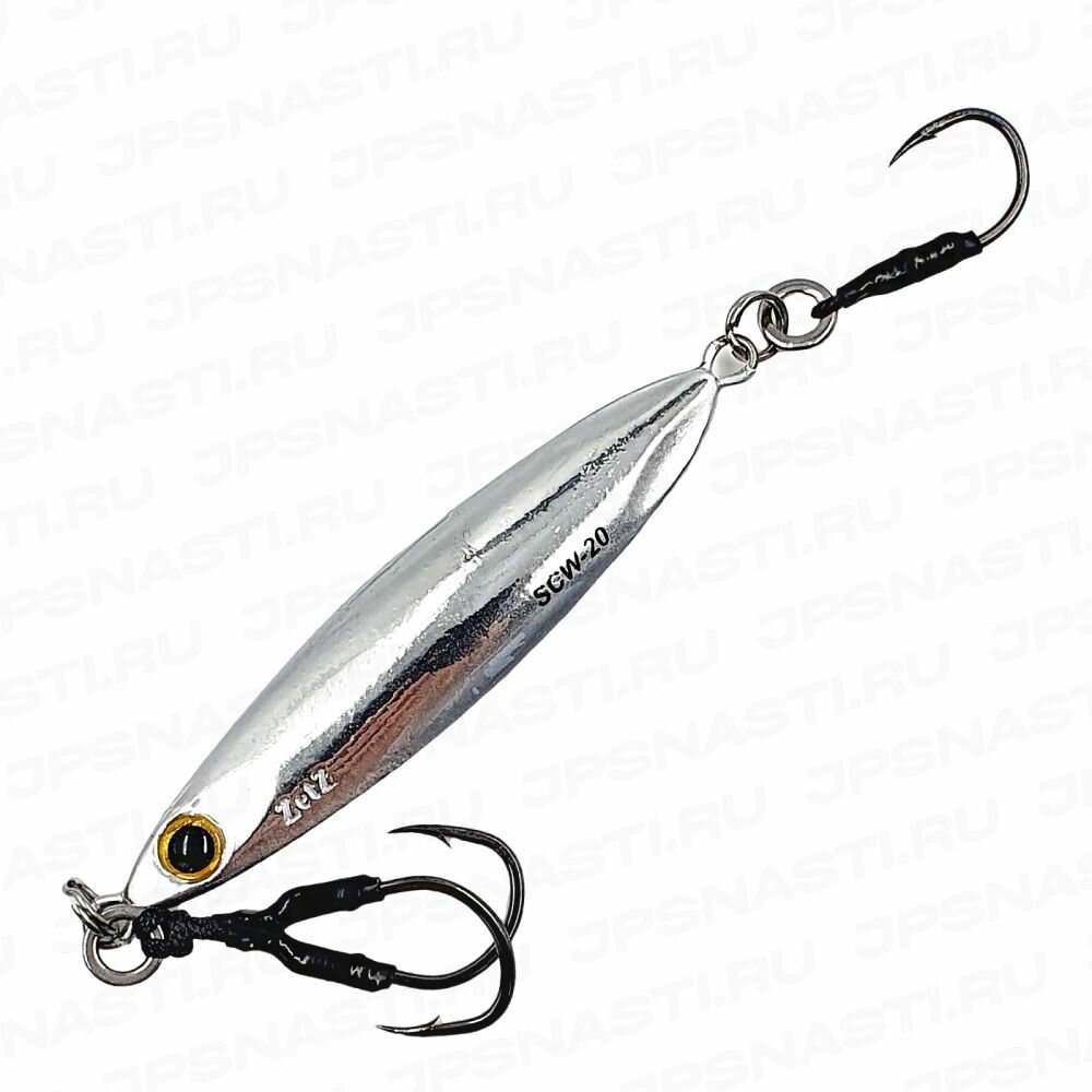 Пилькер для рыбалки Palms Slow Blatt Cast Wide, 20 г, SCW-20/AL-491 / пилькер для морской рыбалки