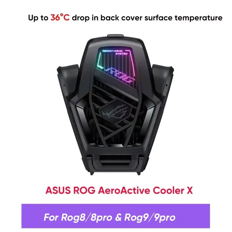 Оригинальный ASUS ROG AeroActive Cooler X для Rog 8/8pro, Rog Phone 9/9pro Funcooler, держатель охлаждающего вентилятора, аксессуары для игровых телефонов ROG