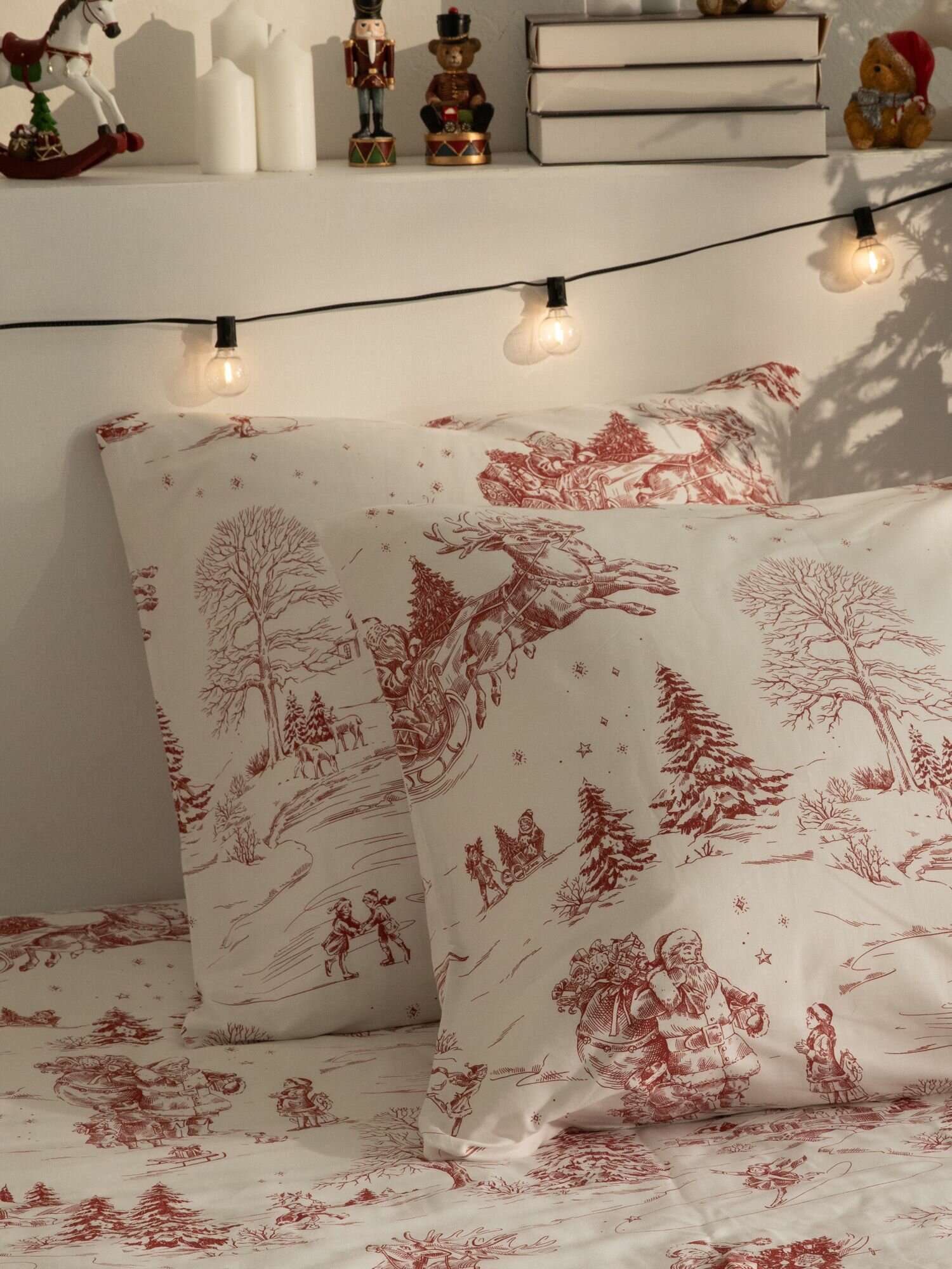 Комплект наволочек "Cozy Christmas" Cozy Home Winter tale, сатин, 70x70 см, 2 шт