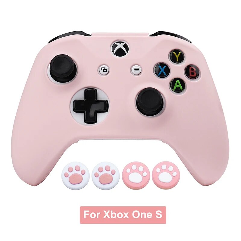 Розовый силиконовый чехол для контроллера Ralan для PS4/PS5/Xbox One S/Series For Xbox One S 1