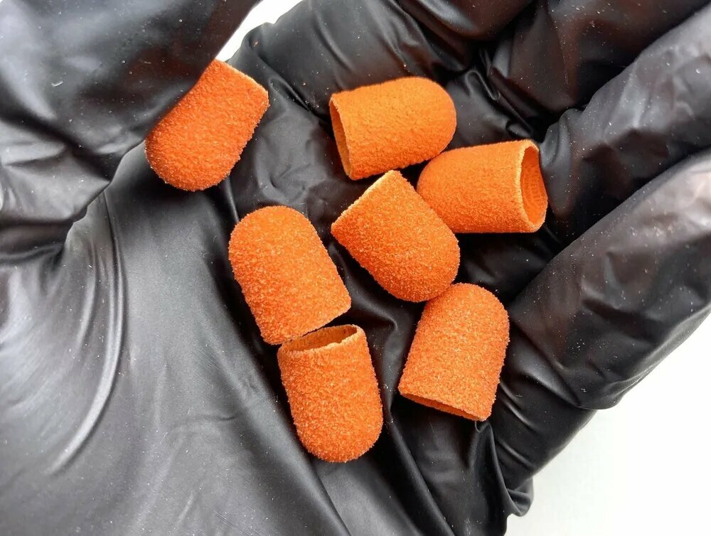 Xiaomi YouPin LUKAS, абразивные колпачки для педикюра 10 мм 150 грит (средняя крошка), упаковка 50 шт, Германия