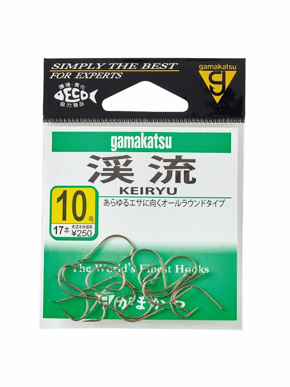 Крючки Gamakatsu Keiryu, #7, 17 шт, Bronze