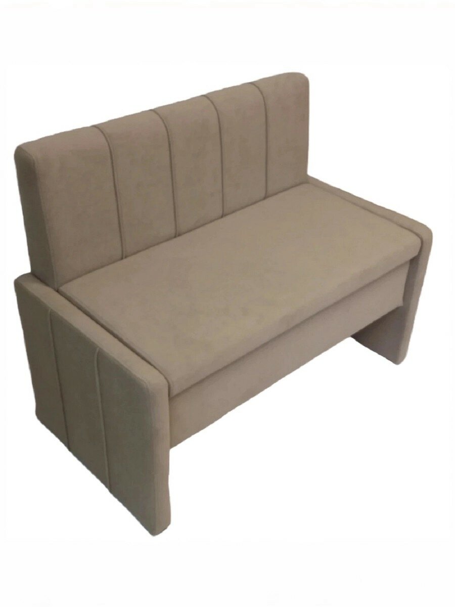 Диван кухонный прямой StylChairs Стиль, ширина 110 см, велюр бежевый