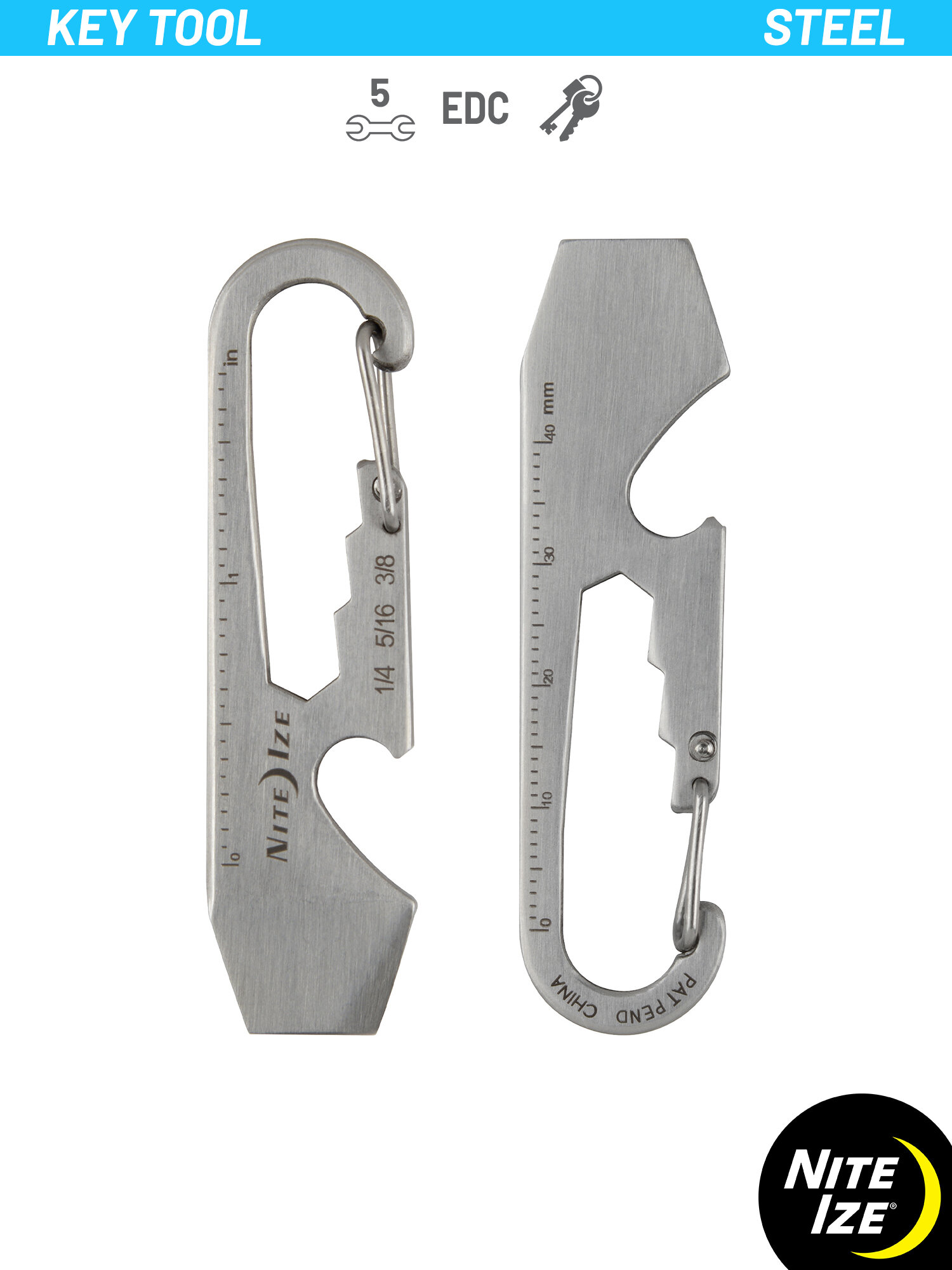 Мультитул-брелок edc Nite Ize DoohicKey Key Tool - Стальной