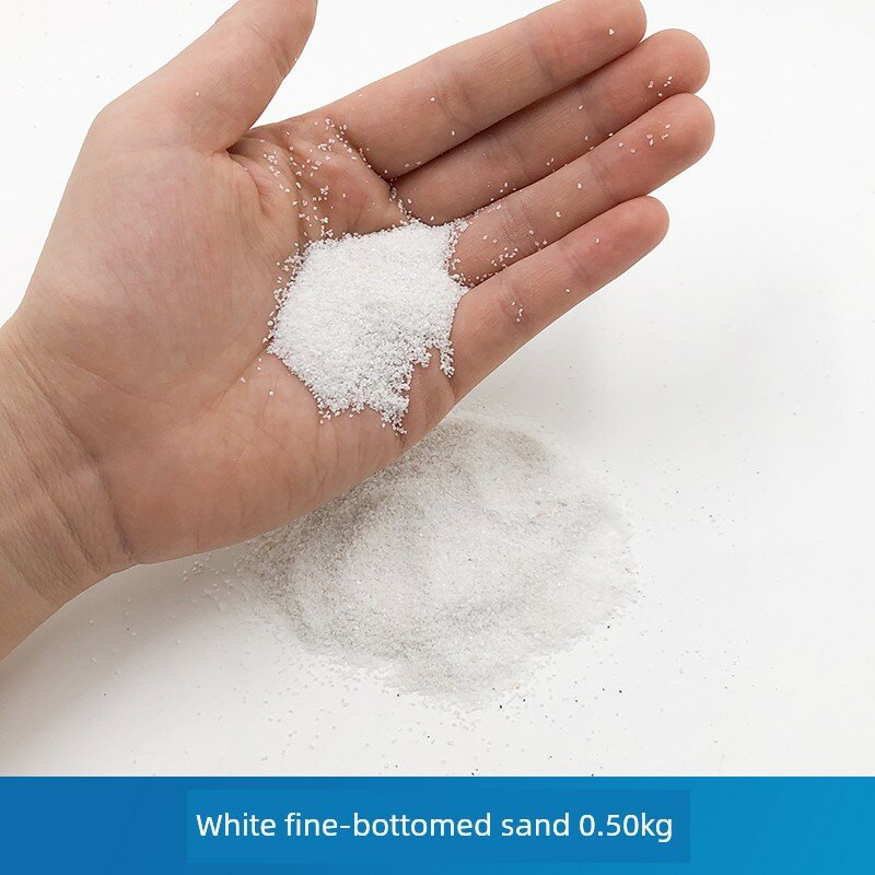 Белый мелкий песок для аквариума, упаковка 500 г, натуральный декоративный гравий