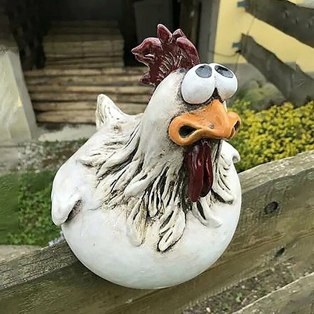 Xiaomi YouPin Забавное украшение для садового забора, украшения статуи курицы из смолы