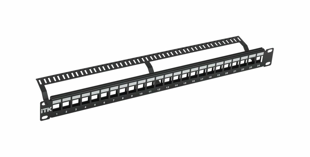 Патч-панель ITK PP24-1UMU 19" 1U 24xRJ45