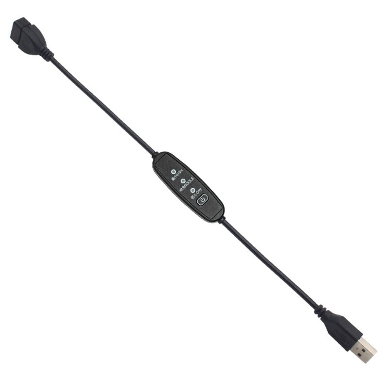 Трехскоростной кабель управления скоростью usb, кабель переключателя, источник питания 5 В, удлинительный кабель для зарядки