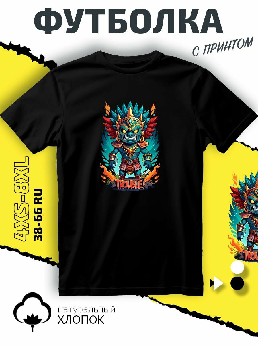 Футболка Трабл мультфильм огненный воин