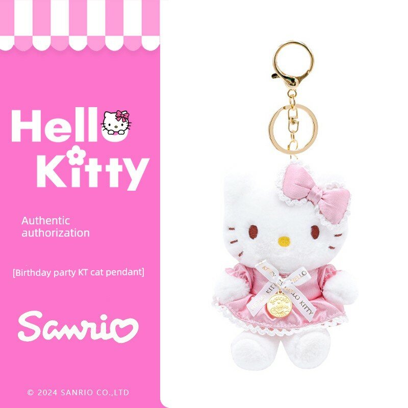 Оригинальный плюшевый кулон Hello Kitty, брелок для сумки Hello Kitty, игрушка-украшение, подарок на день рождения