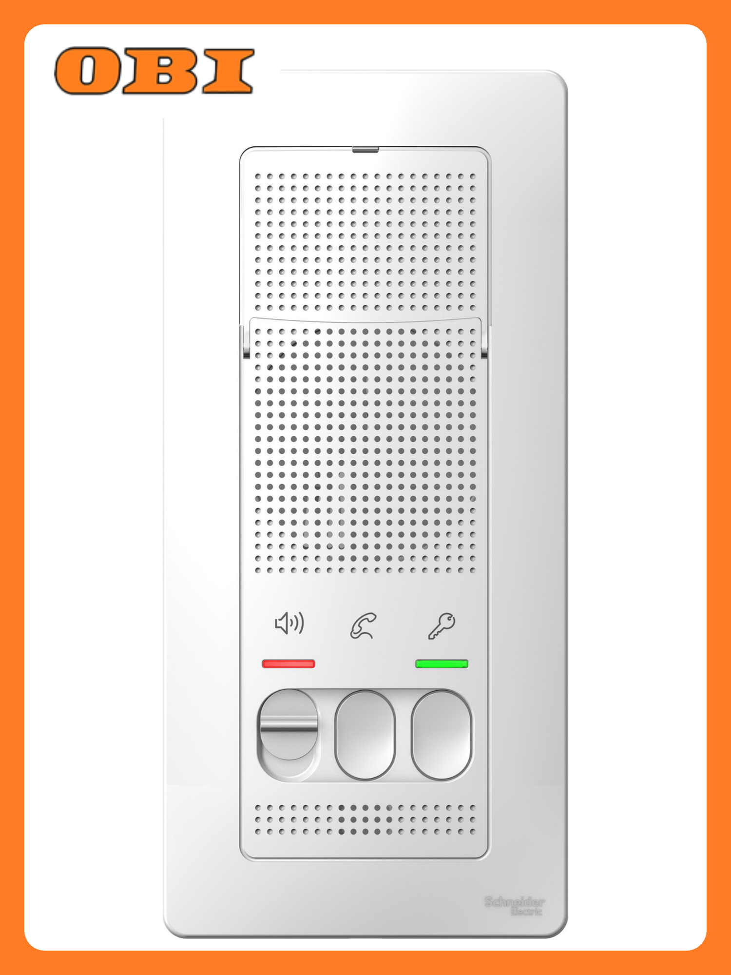 Вызывная панель Systeme Electric Blanca, пластик, нажимная кнопка, белая, 87x25x184 мм