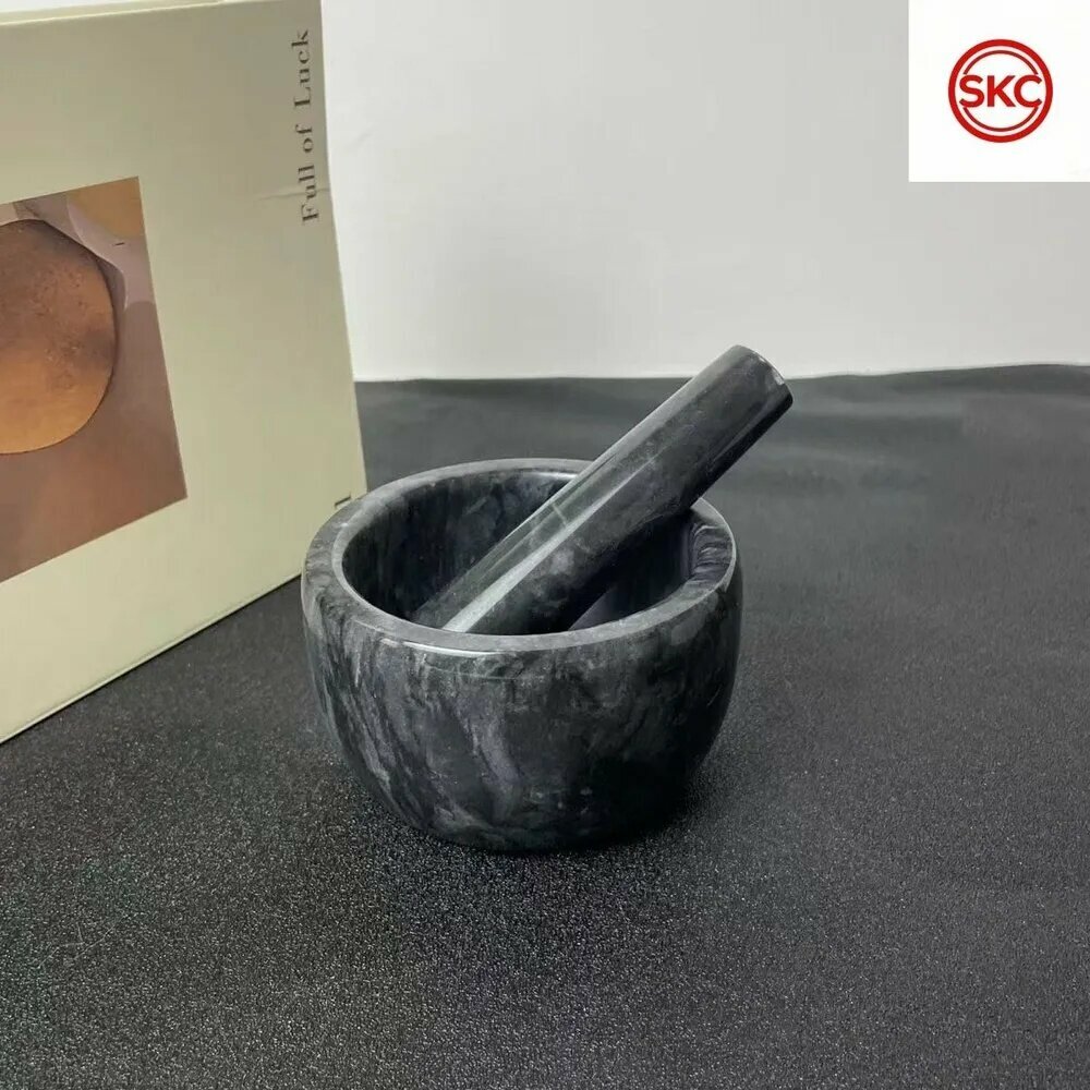 Ступка с пестиком, Натуральный камень, 10 см, 1 шт