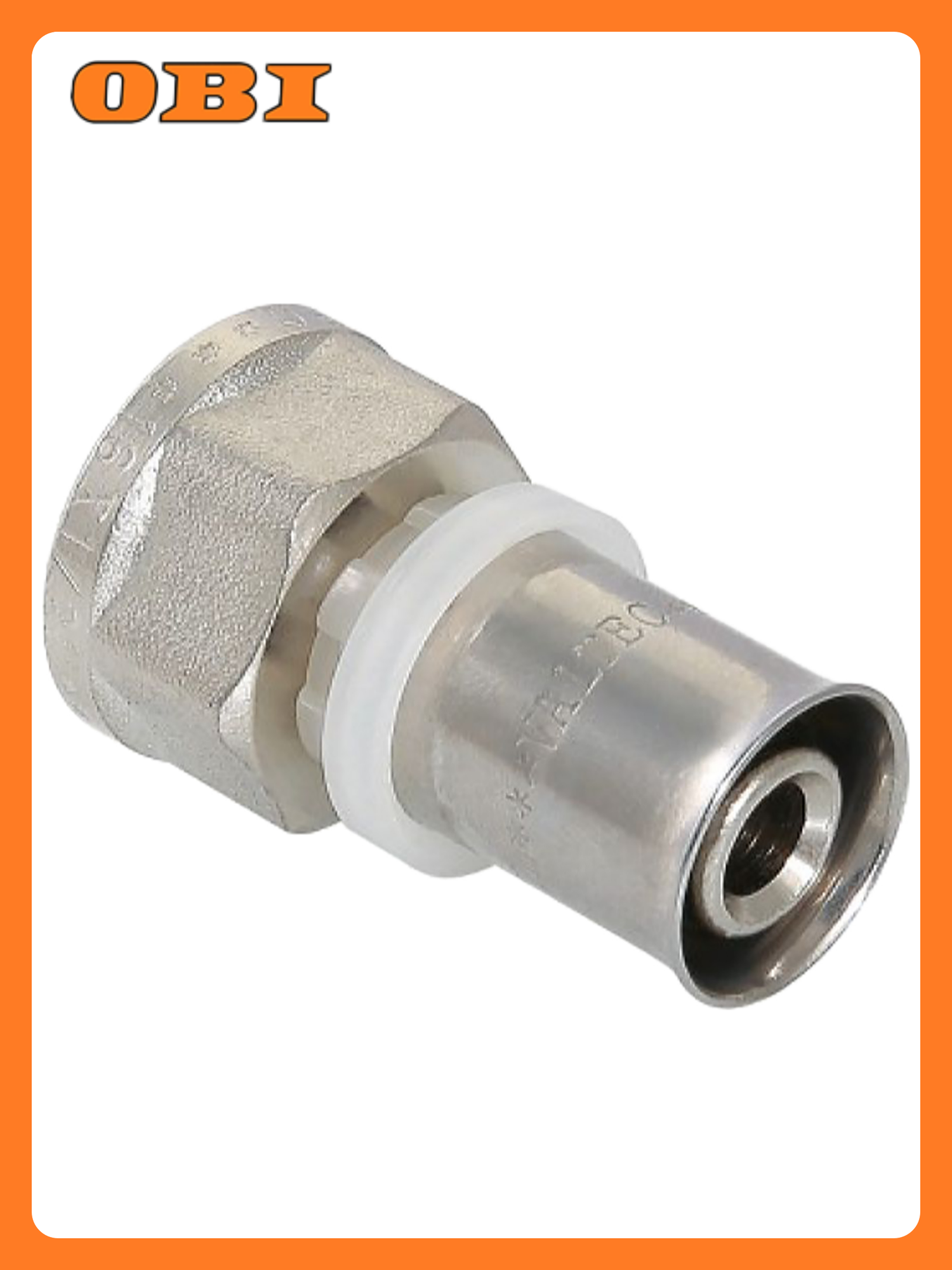 Соединитель латунь никелированный VALTEC VTm.202. N 1/2" х 16 мм