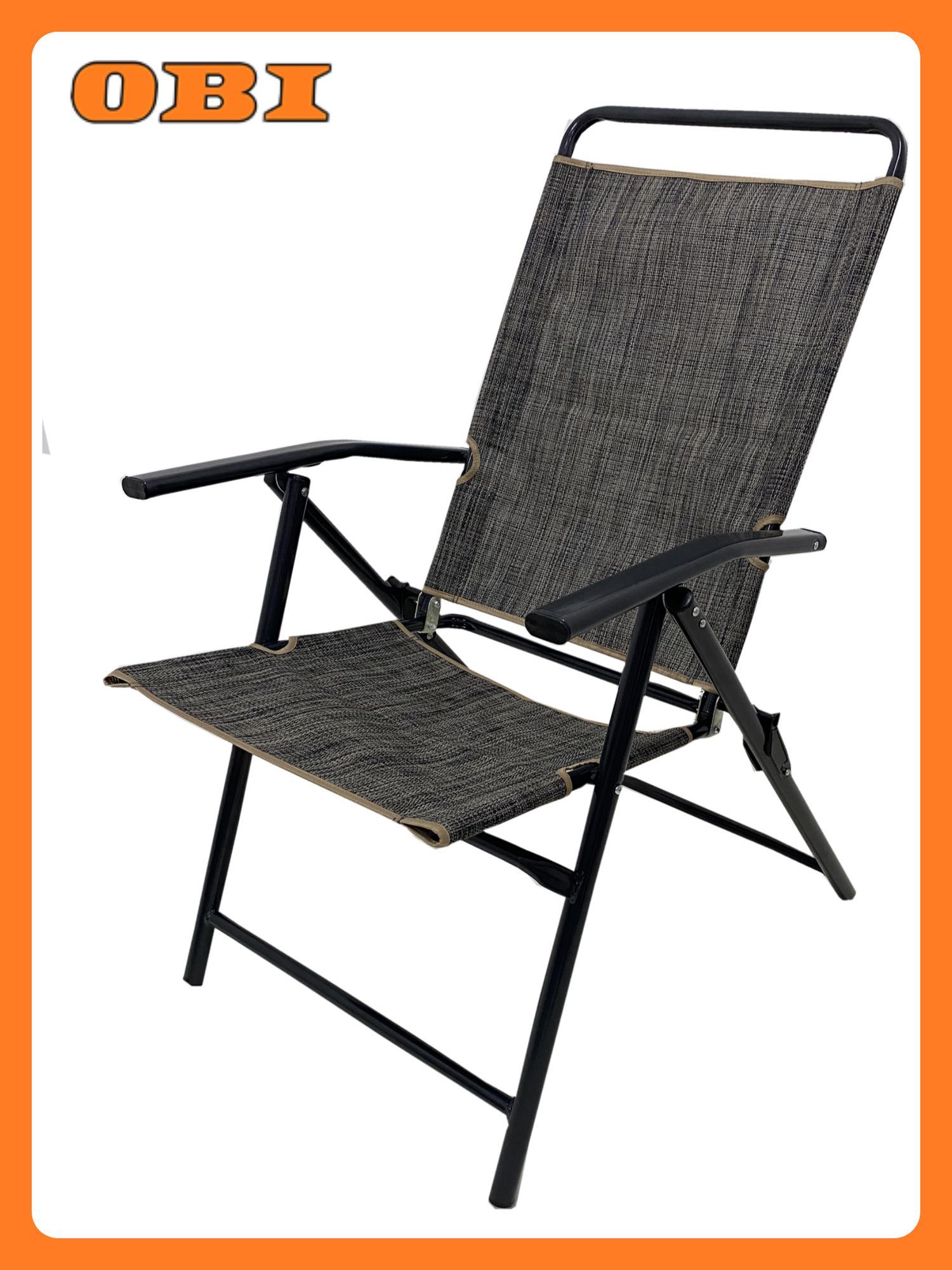 Кресло Olsa "Анкона", складное, текстиль, цвет серый, максимальная нагрузка до 100 кг