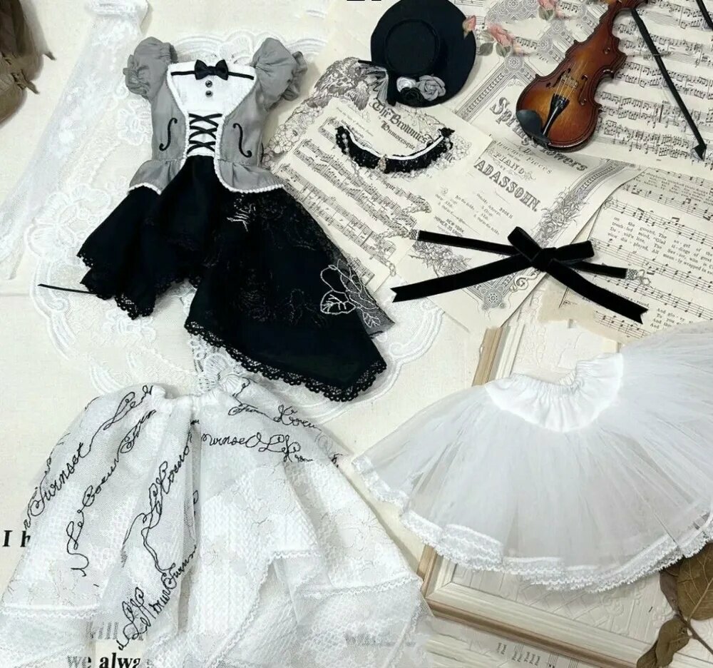 1/4 Одежда для BJD Кукла/подарок для девочек/черное — фото 1