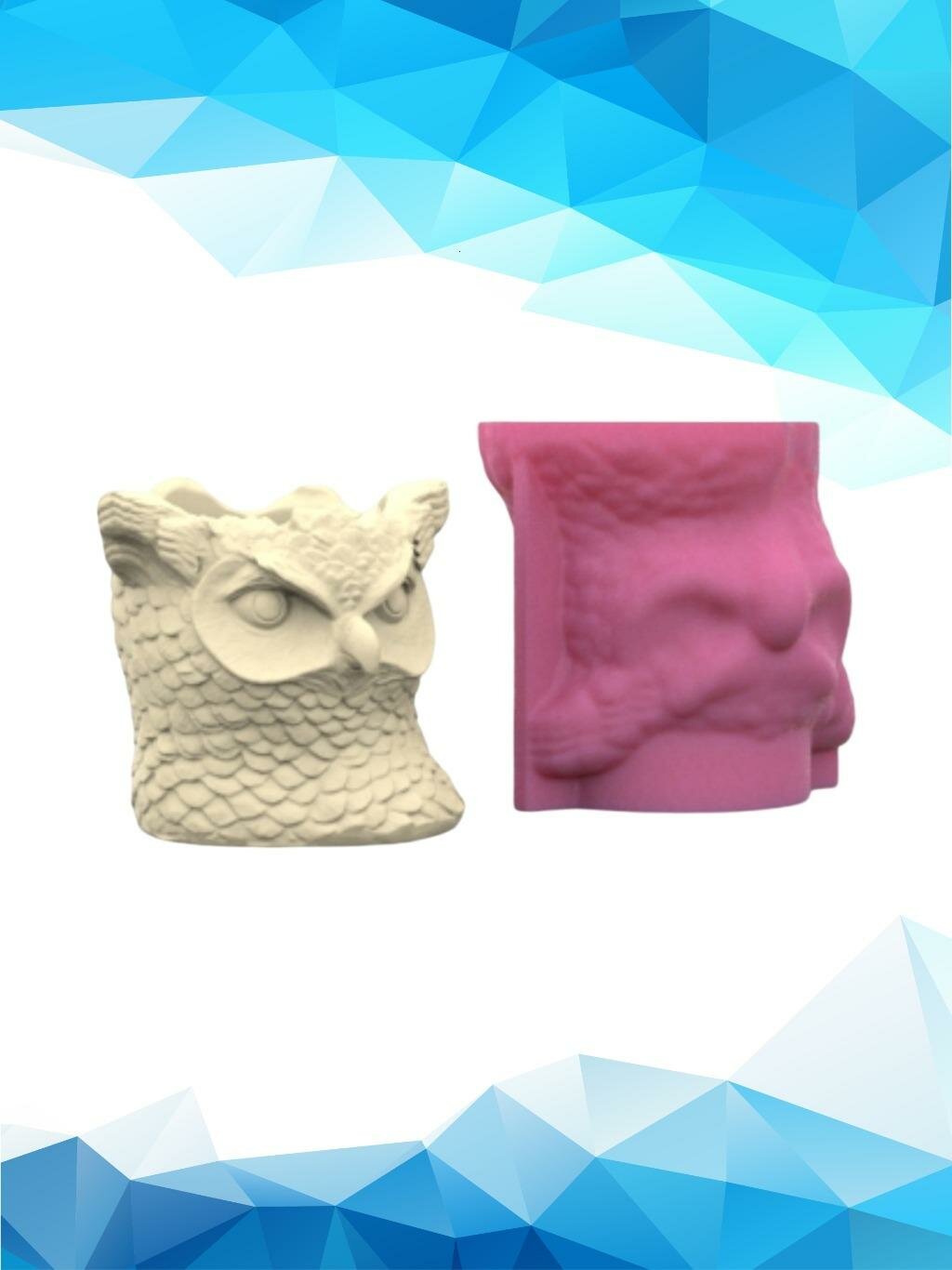 Силиконовая форма для вазонов "Сова"