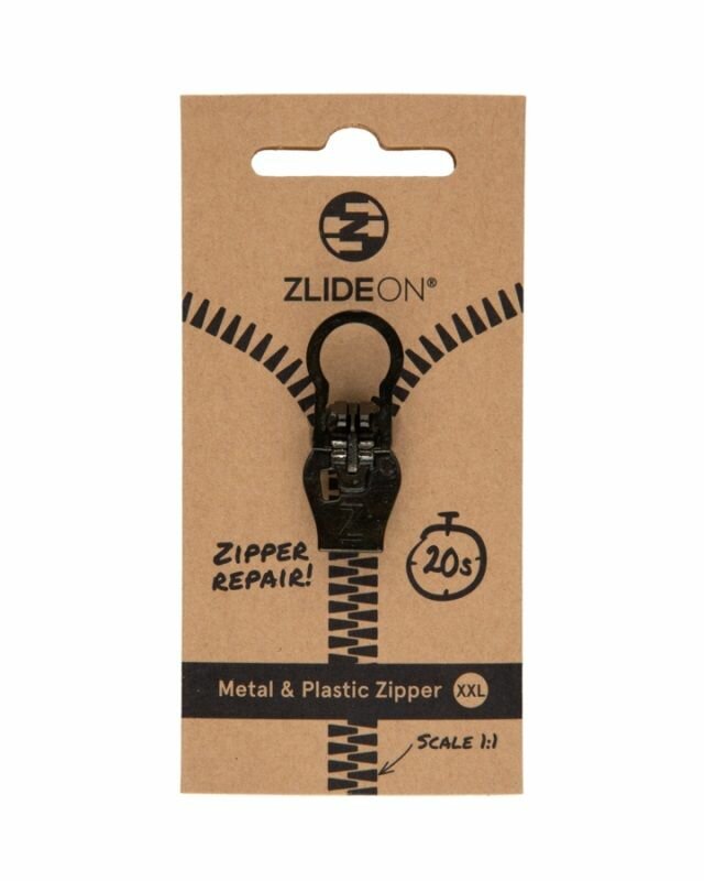 Бегунок для молнии ZlideOn Metal & Plastic Zipper XXL 10A-1 (Black)