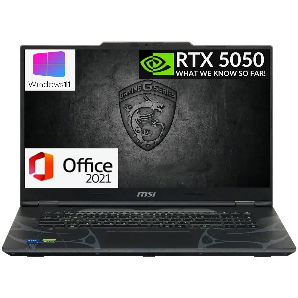 Игровой ноутбук MSI 17,3" 144HZ Core i7-13620H (10 яд. до 4.9 ггц) ,32Gb DDR5, SSD 1 TB, RTX5050- 8Gb, Win 11 PRo+Office