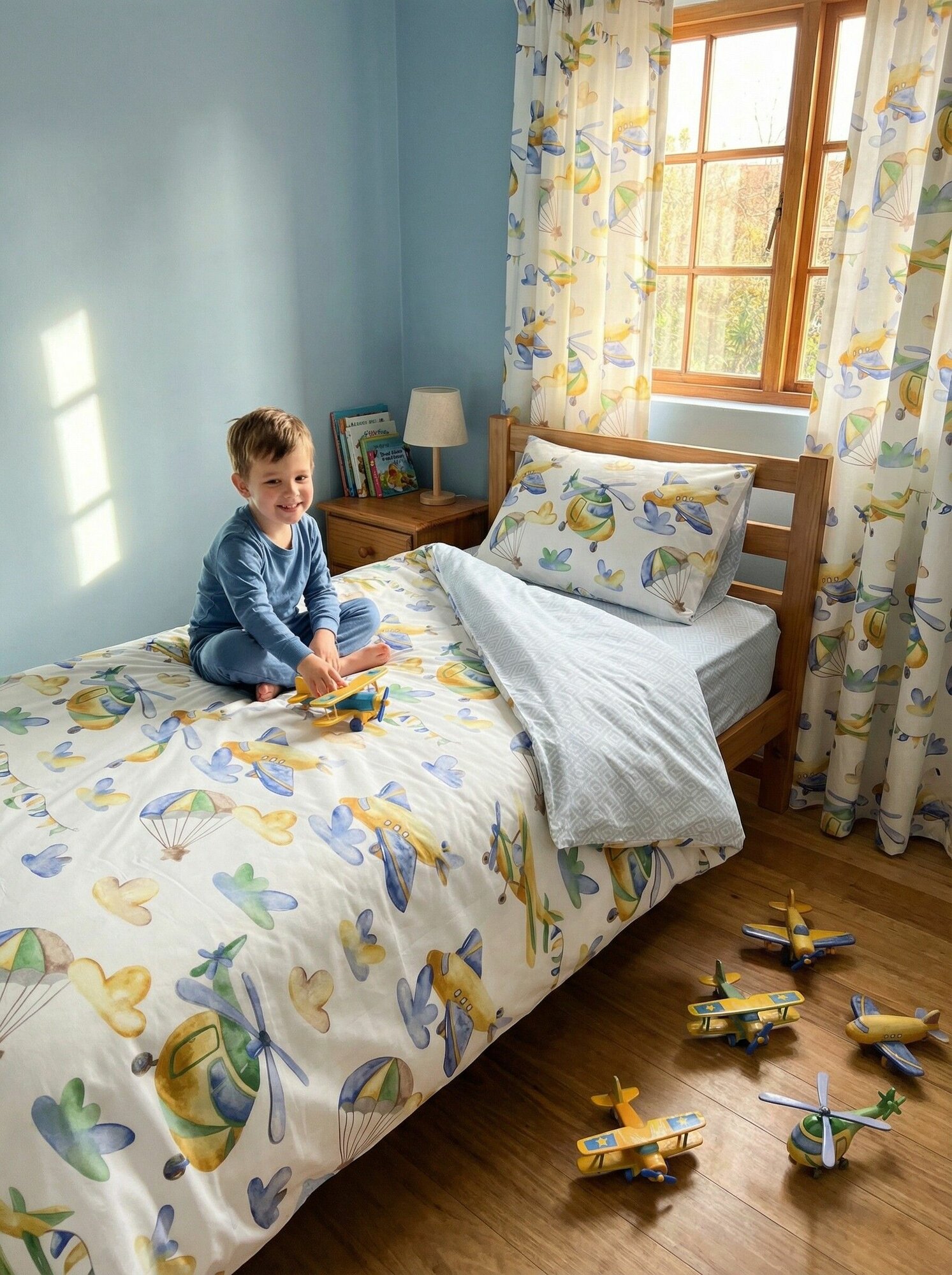 COROCOCO Постельное белье детское Воздушный транспорт 140х70