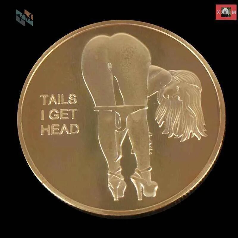 Двусторонняя памятная монета для сексуальной женщины