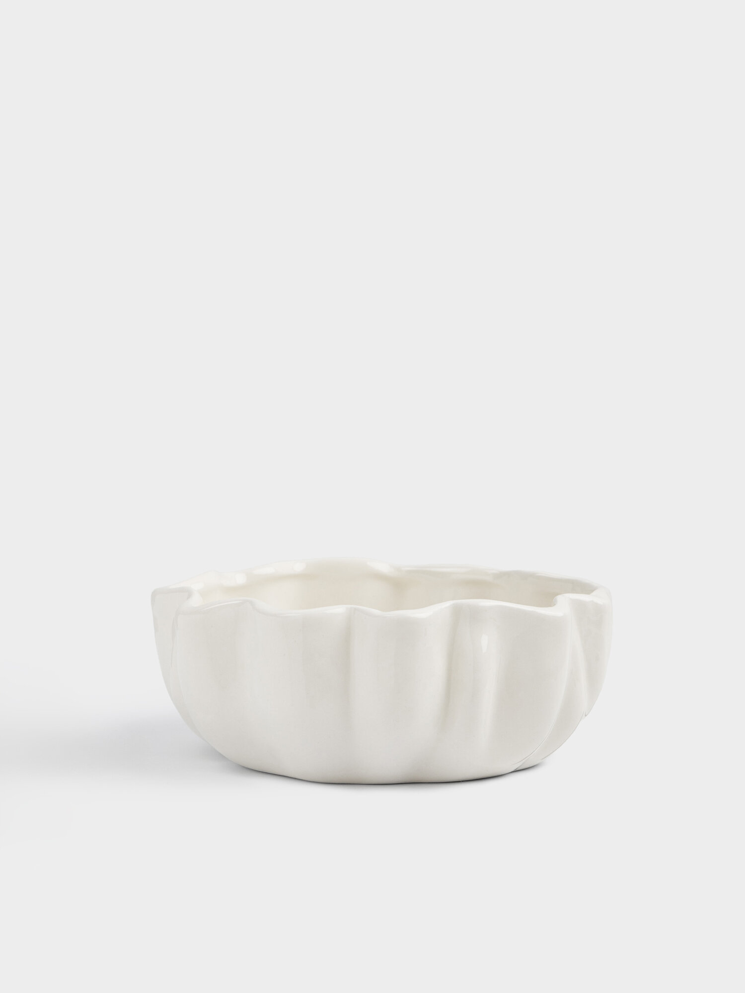 Пиала, 14х6 см, 450 мл, керамика D, молочная, Волнистый край, Crumple, Kuchenland