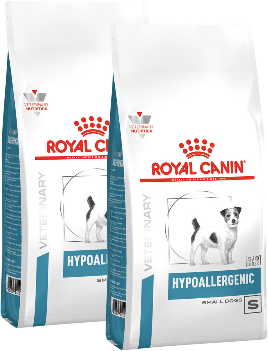 Корм сухой Royal Canin Hypoallergenic Small Dog S для взрослых собак маленьких пород, при пищевой аллергии, 3,5 кг х 2 шт