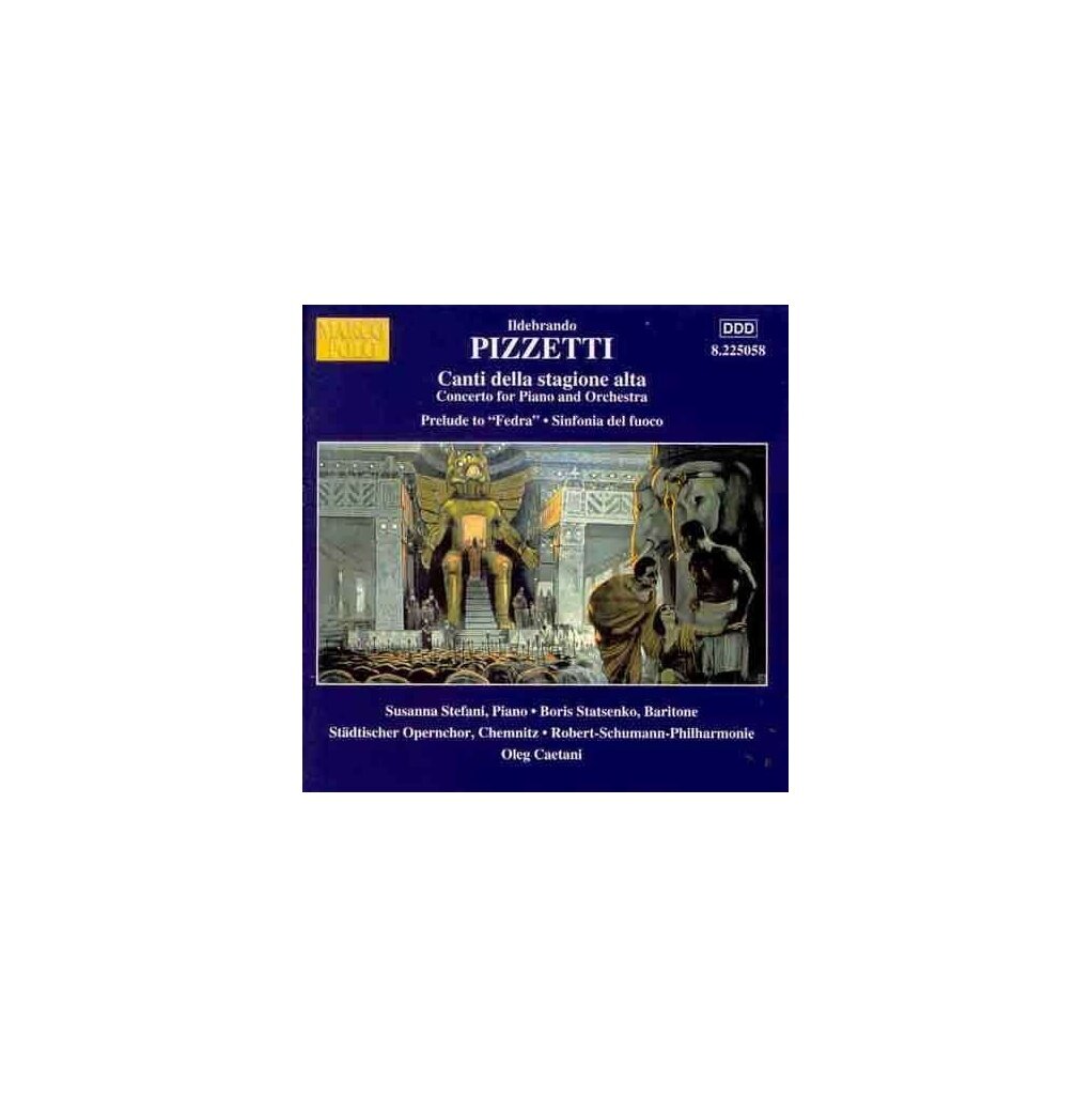 Диск Ildebrando Pizzetti (1880-1968) - Klavierkonzert "Canti della stagione alta" (1 CD)
